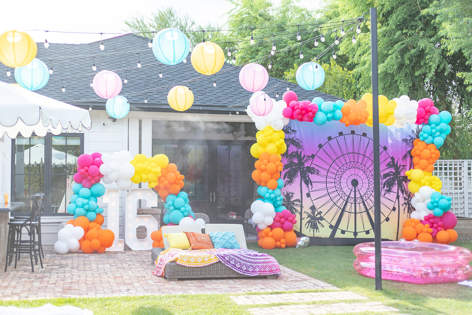 Festival Themed Sweet 16 Party | partiesonpurpose.com